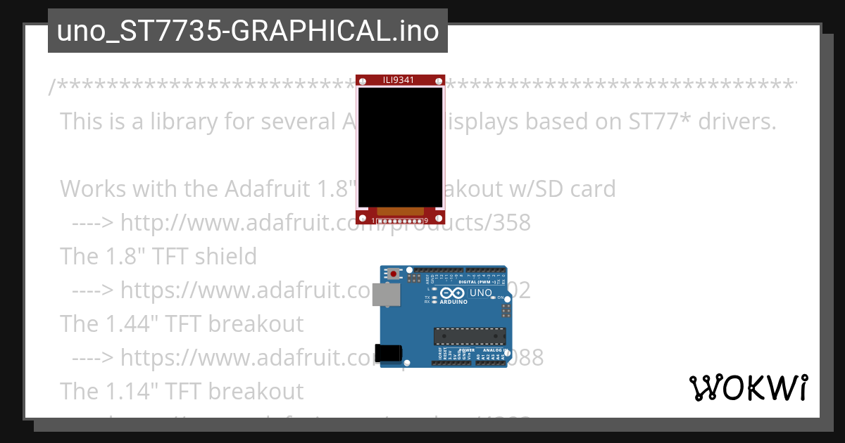 uno_ST7735-GRAPHICAL.ino - Wokwi ESP32, STM32, Arduino Simulator