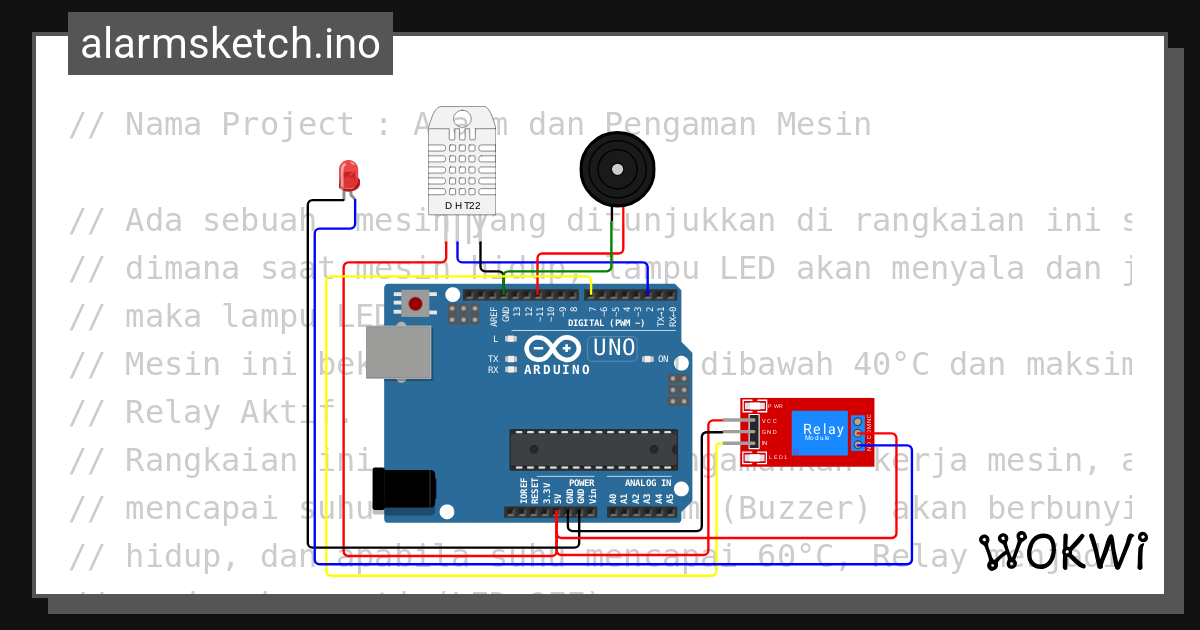 Alarm Pengaman Mesin Wokwi Esp32 Stm32 Arduino Simulator 1743