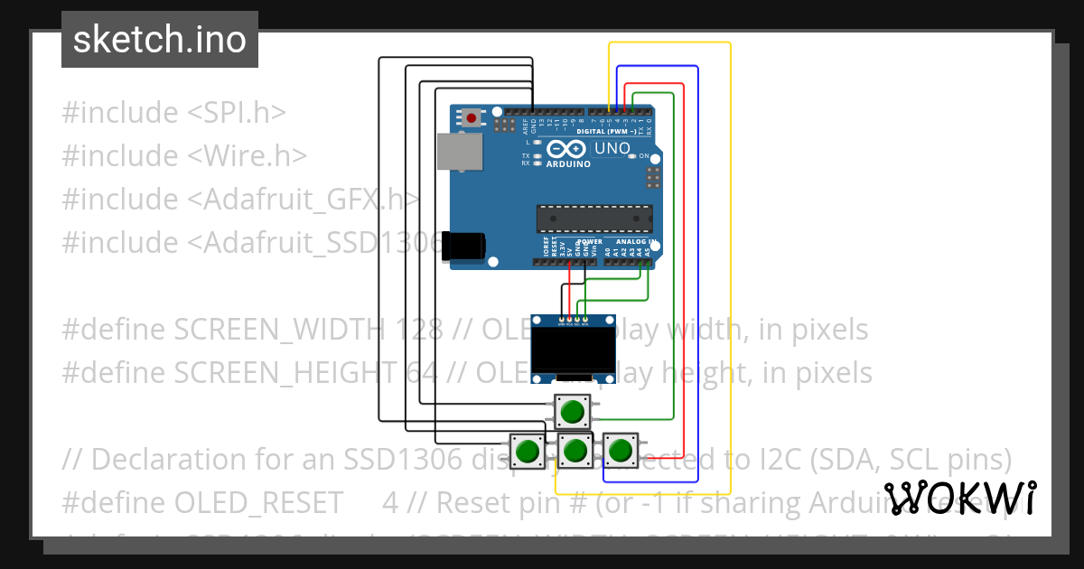 snake - Wokwi ESP32, STM32, Arduino Simulator