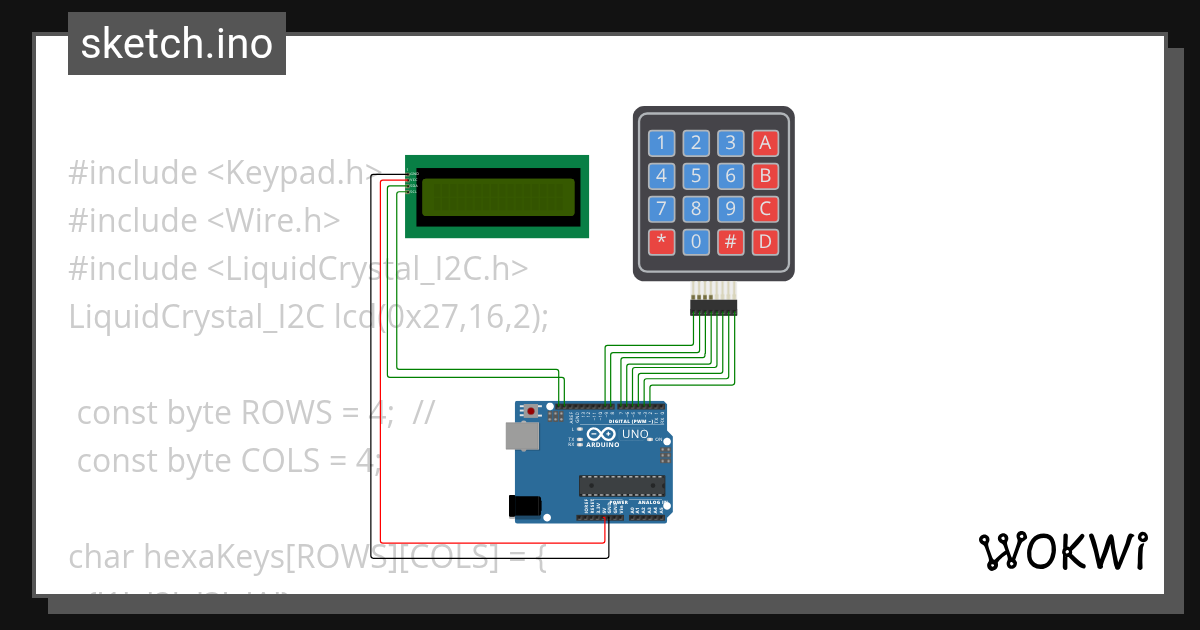 keypad-lcd-calcultor2 - Wokwi ESP32, STM32, Arduino Simulator