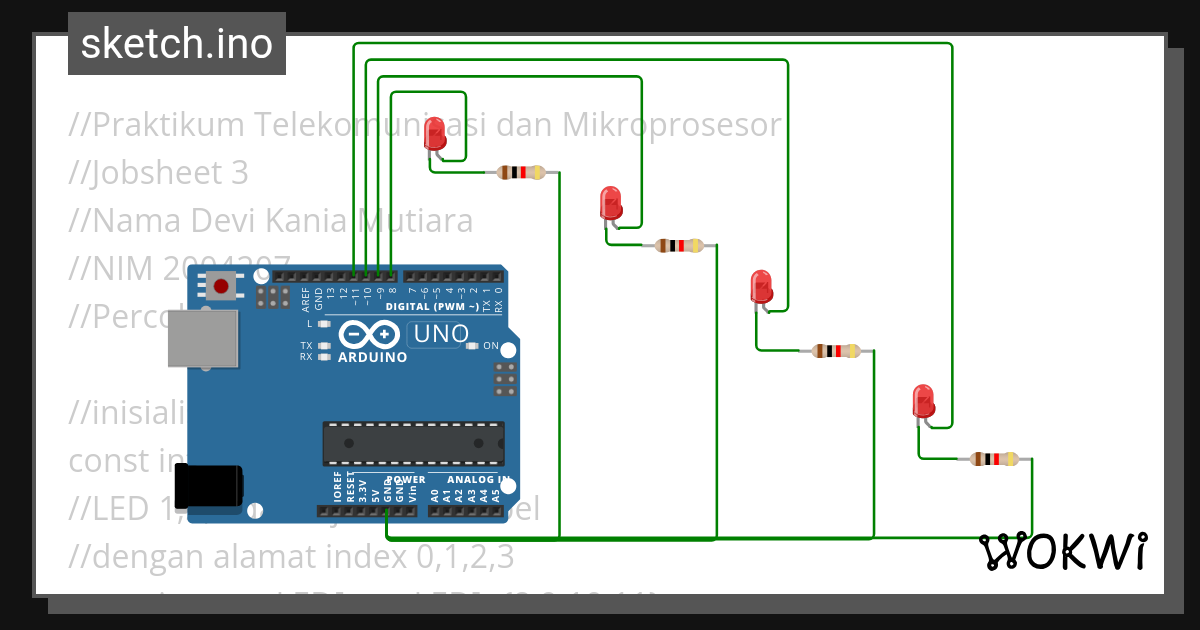 Percobaan 2 Jobsheet 3 Wokwi Esp32 Stm32 Arduino Simulator 0008