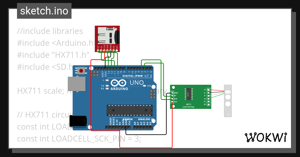 Russell Crofton Load Cell AE598 - Wokwi ESP32, STM32, Arduino Simulator