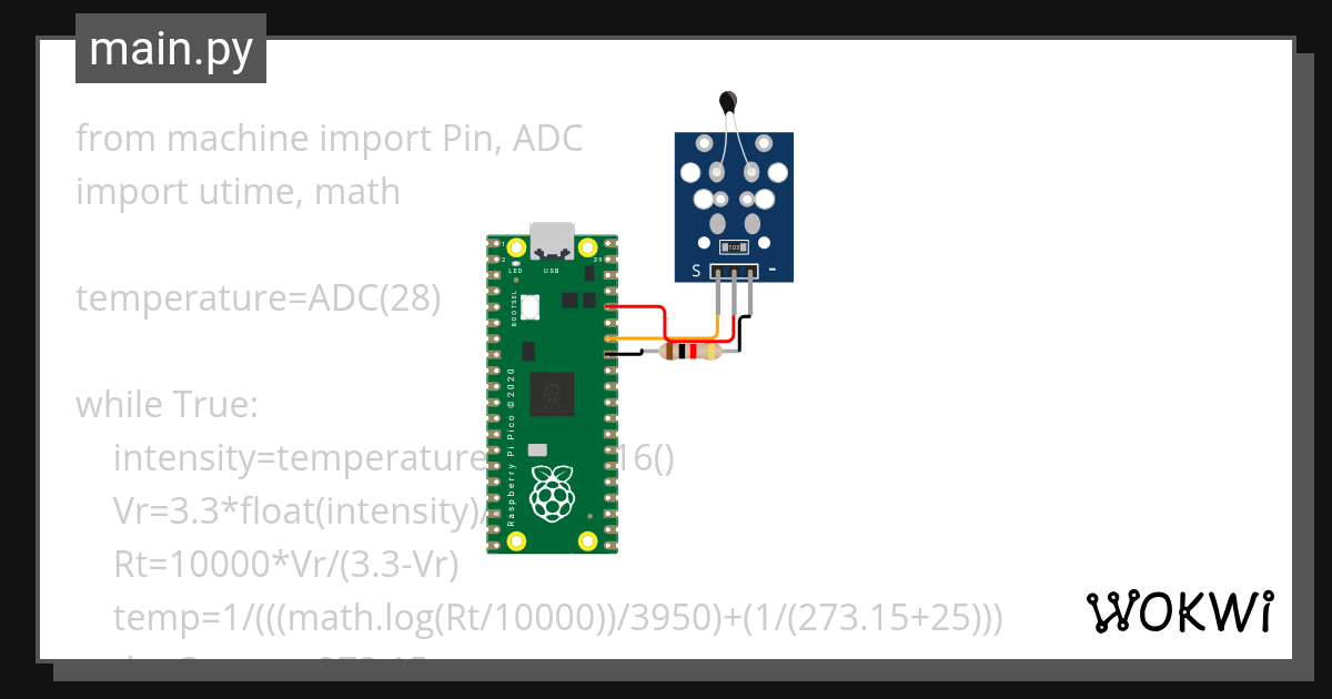 Temperature Sensor Wokwi Esp32 Stm32 Arduino Simulator