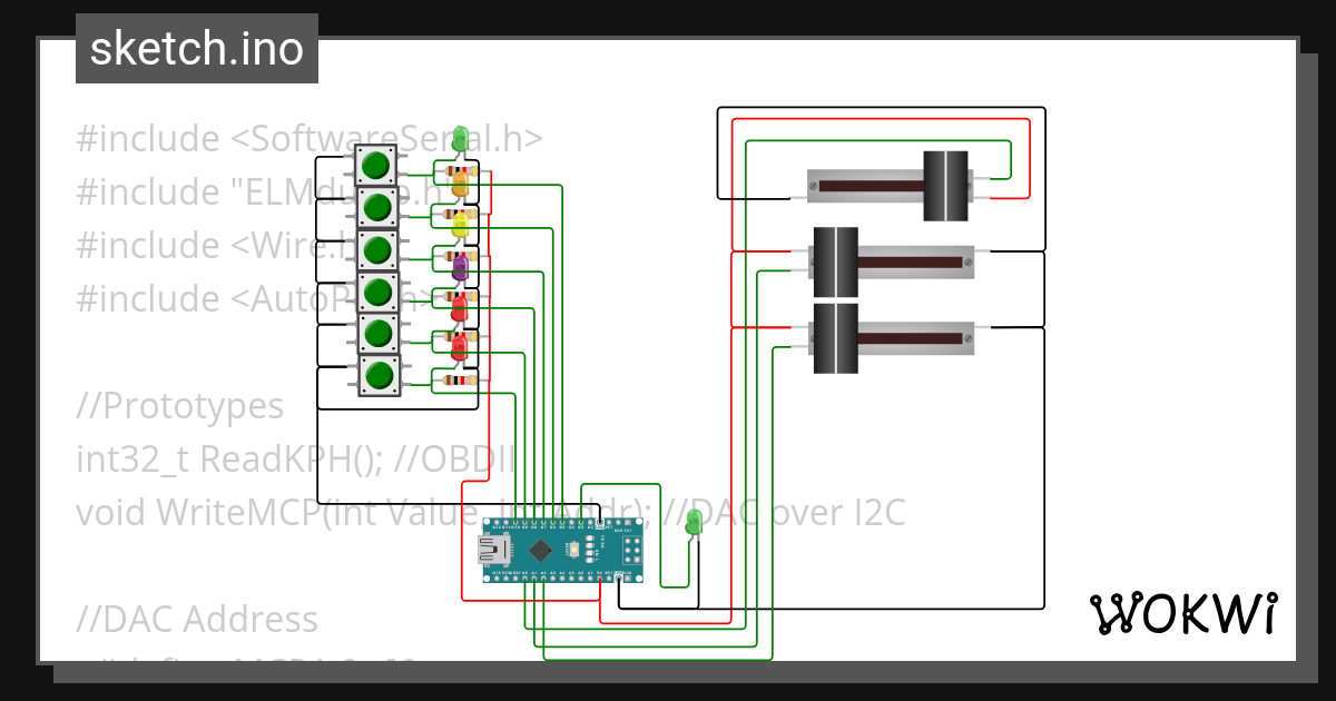 Cruise Control V1 - Wokwi ESP32, STM32, Arduino Simulator