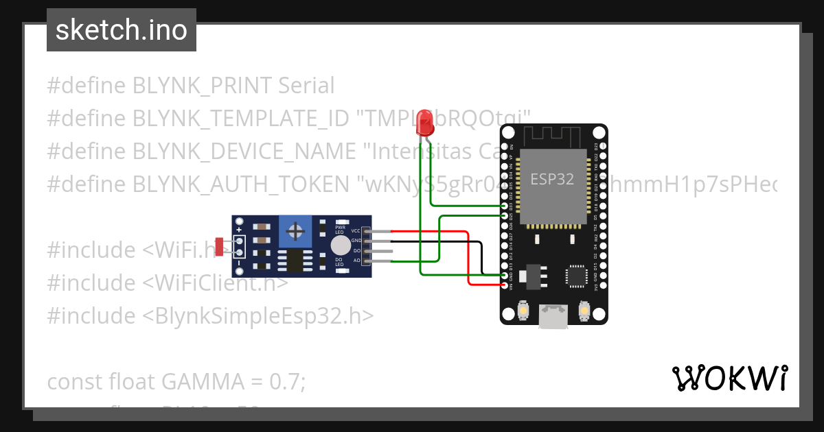 intensitas cahaya - Wokwi ESP32, STM32, Arduino Simulator