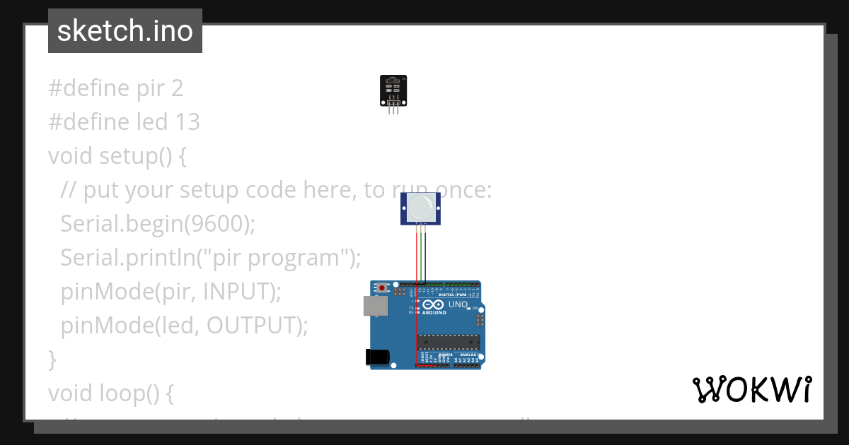 Pir Wokwi Esp32 Stm32 Arduino Simulator