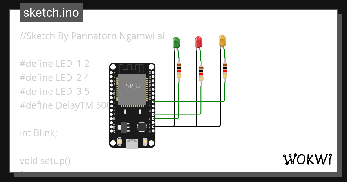 BlinkLED_EX.4 - Wokwi ESP32, STM32, Arduino Simulator