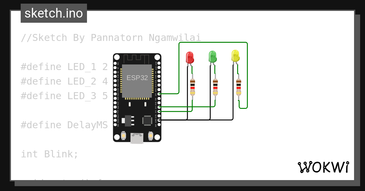 Blinkledex5 Wokwi Esp32 Stm32 Arduino Simulator
