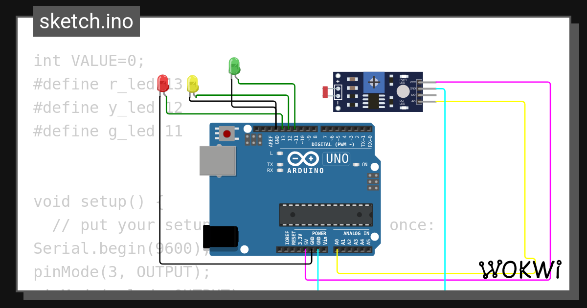 Ldr Photoresistor With Leds Wokwi Esp32 Stm32 Arduino Simulator