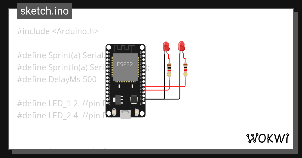 EX.8 - Wokwi ESP32, STM32, Arduino Simulator