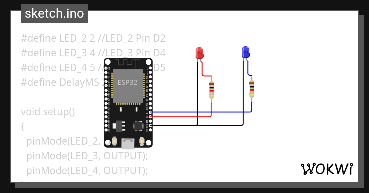 Ex4 - Wokwi ESP32, STM32, Arduino Simulator
