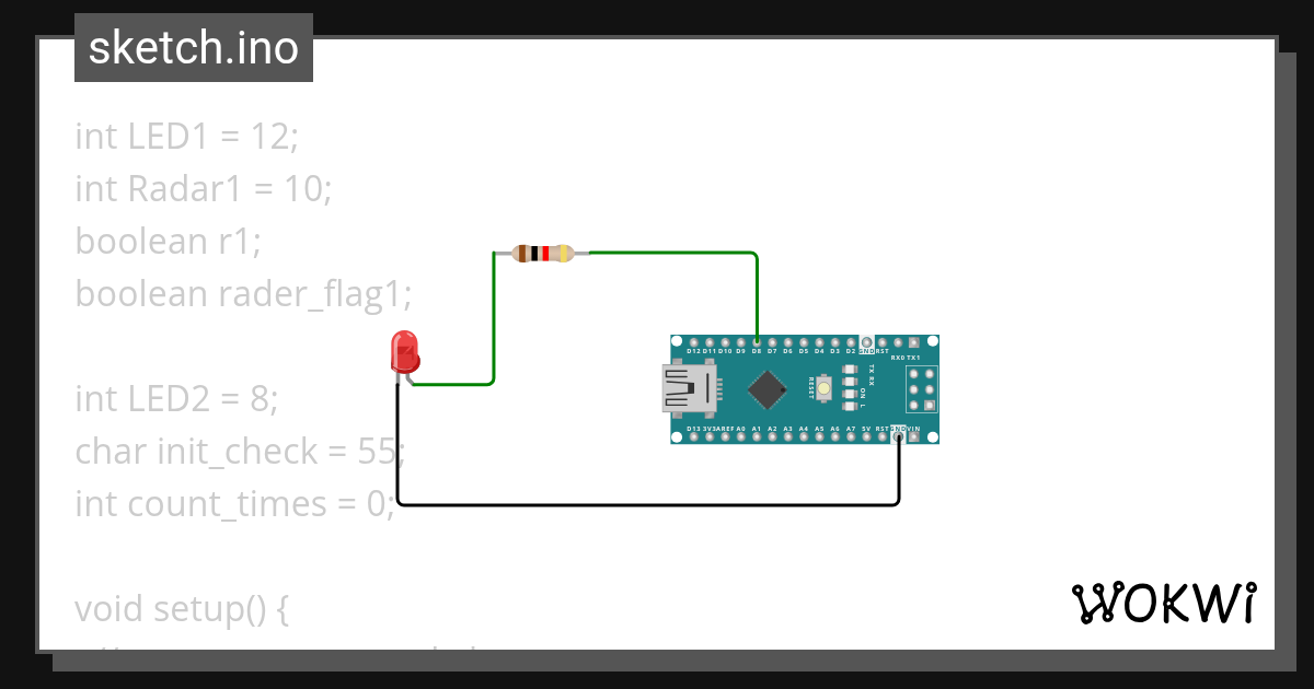 led_flash and information -TIMER - Wokwi ESP32, STM32, Arduino Simulator