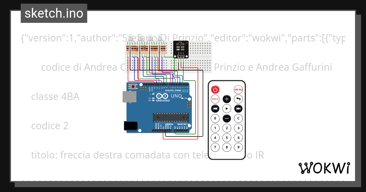 freccia destra arduino - Wokwi ESP32, STM32, Arduino Simulator