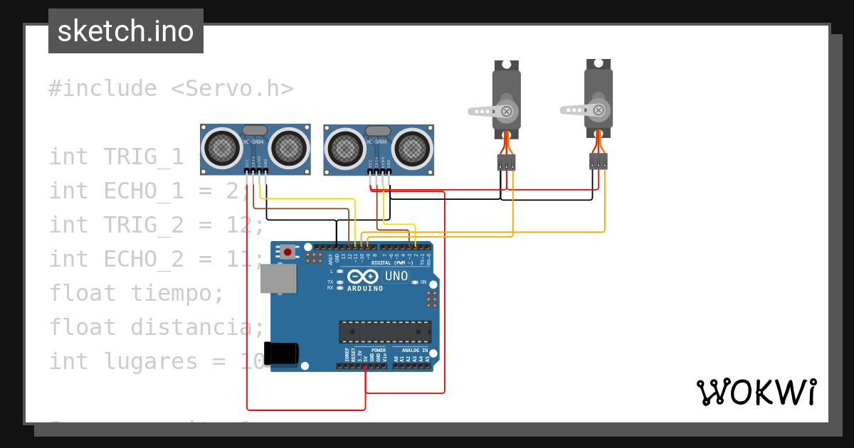 Estacionamiento Automático Sin O Wokwi Esp32 Stm32 Arduino Simulator 9826