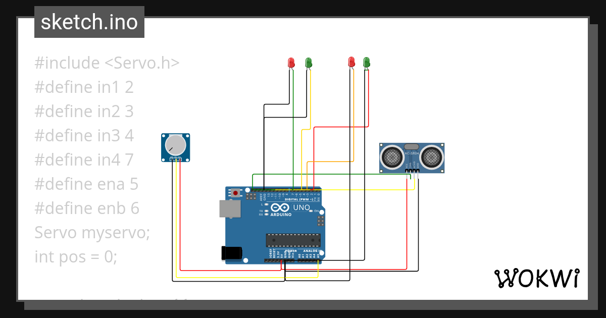 4wd robot copy - Wokwi ESP32, STM32, Arduino Simulator