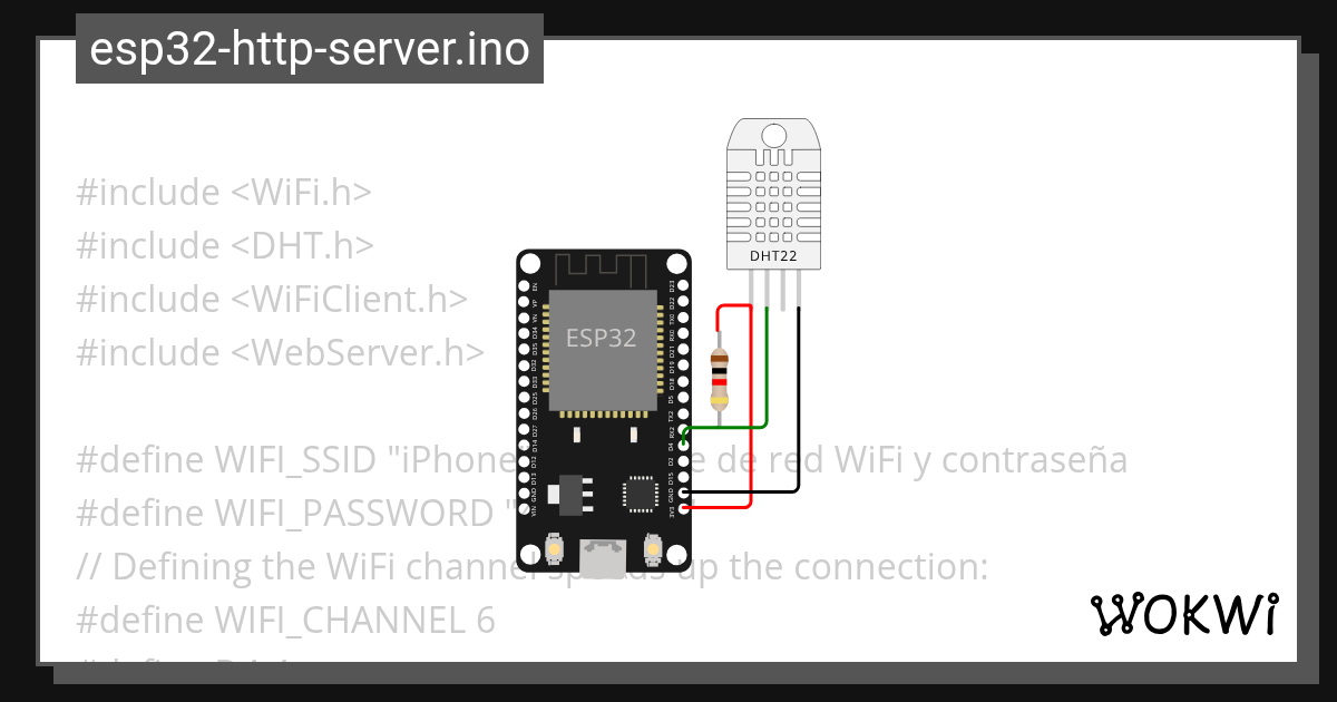 DHT22 - ESP32 - Wokwi ESP32, STM32, Arduino Simulator