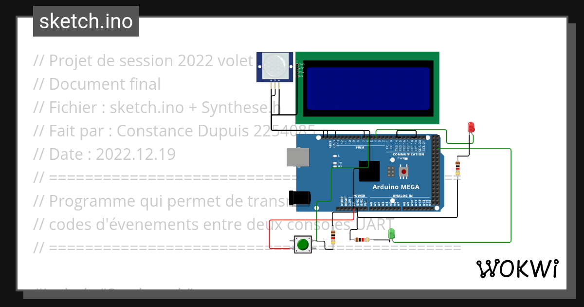 Formatif examen synthèse - Wokwi ESP32, STM32, Arduino Simulator