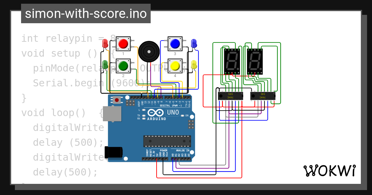 Simon With O Wokwi Esp32 Stm32 Arduino Simulator