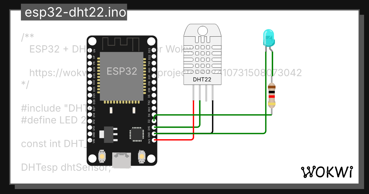 esp32-dht22-LED.ino - Wokwi ESP32, STM32, Arduino Simulator