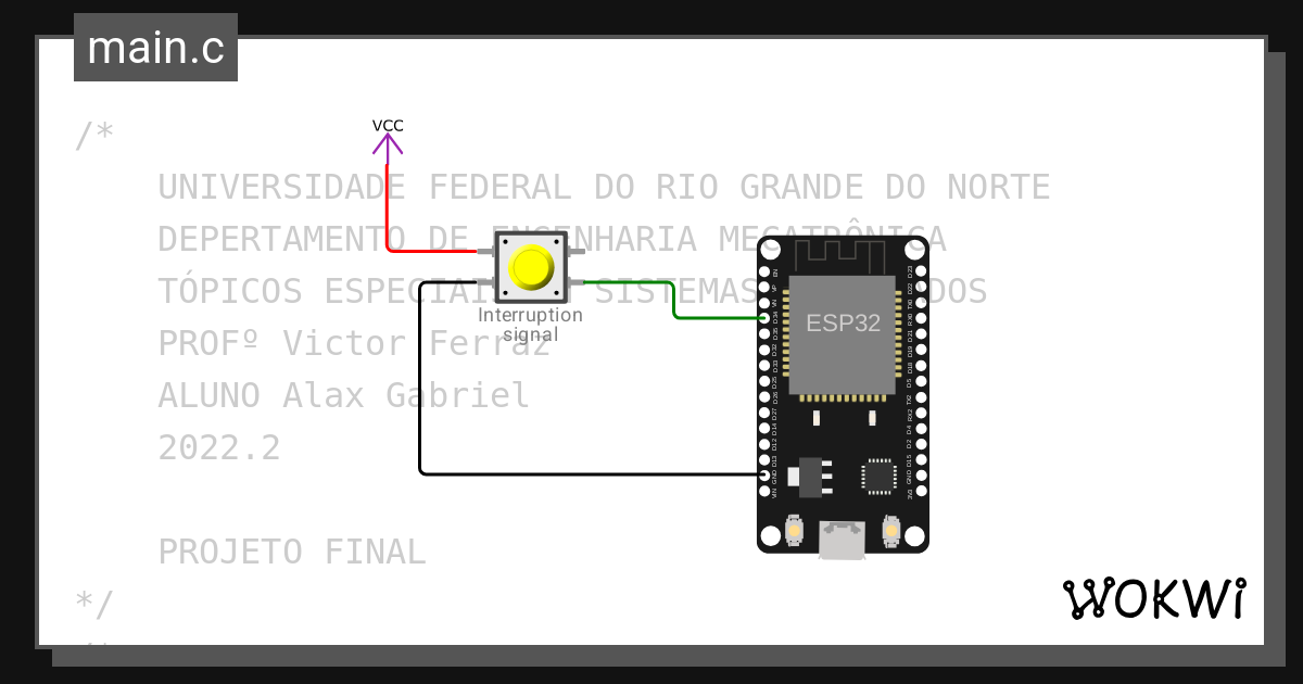 Teseprojetofinal Wokwi Arduino And Esp32 Simulator