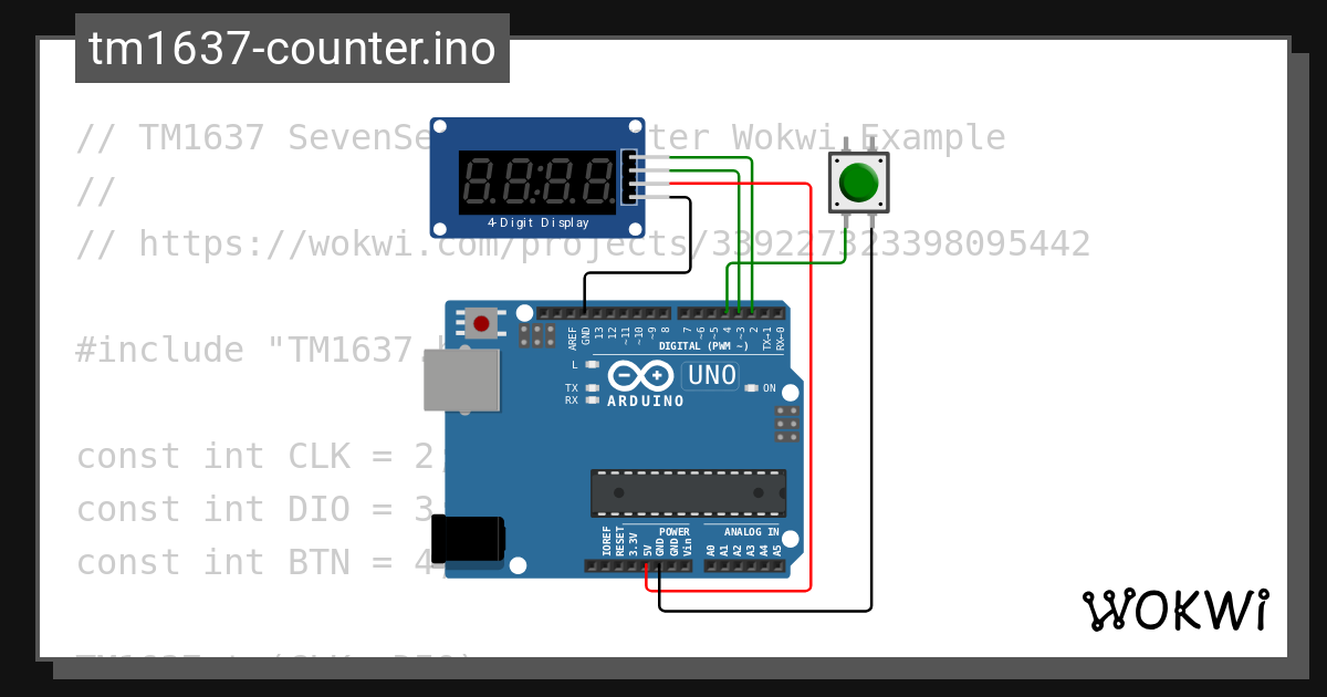 Tm1637 O Copy Wokwi Esp32 Stm32 Arduino Simulator 1151