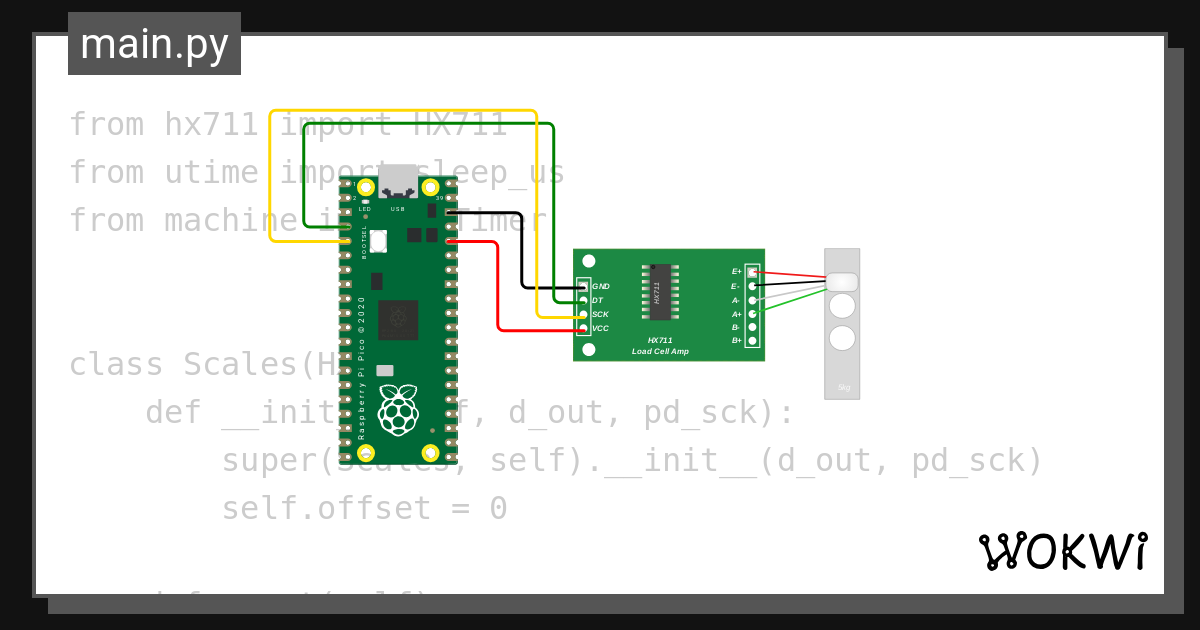 Pico Dengan Loadcell Wokwi Esp32 Stm32 Arduino Simulator