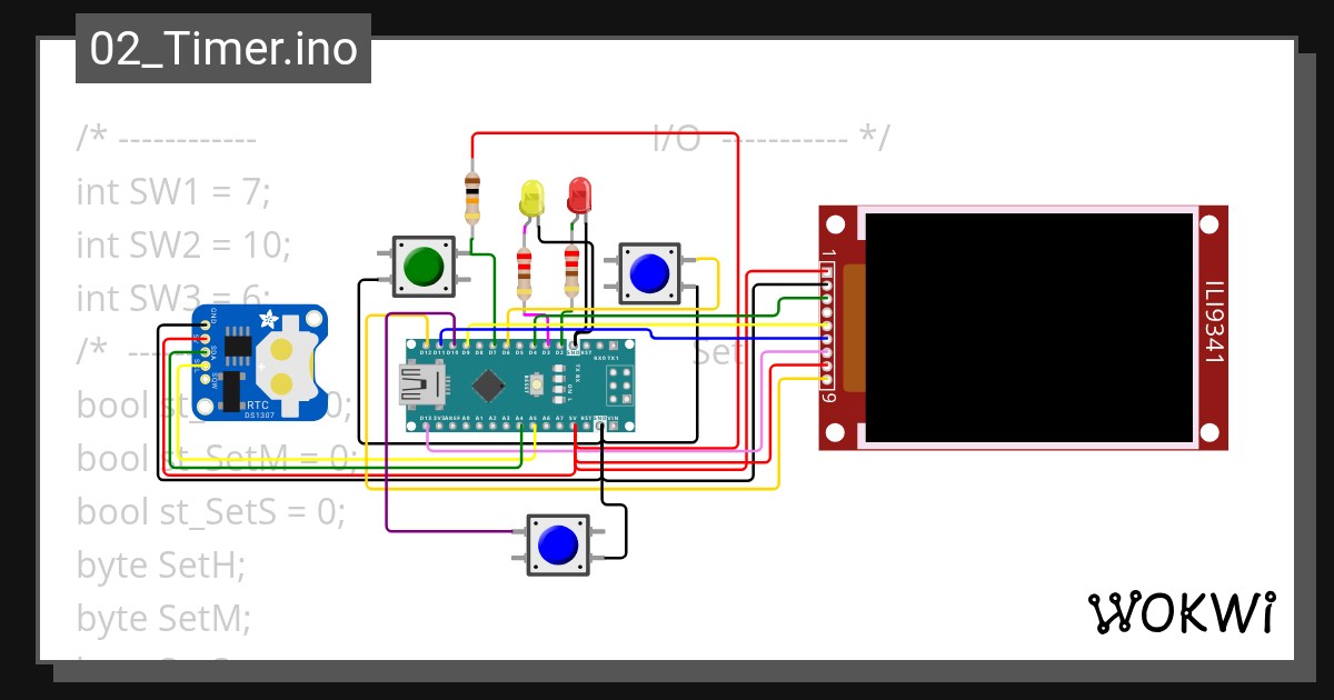 02_Timer - Wokwi ESP32, STM32, Arduino Simulator
