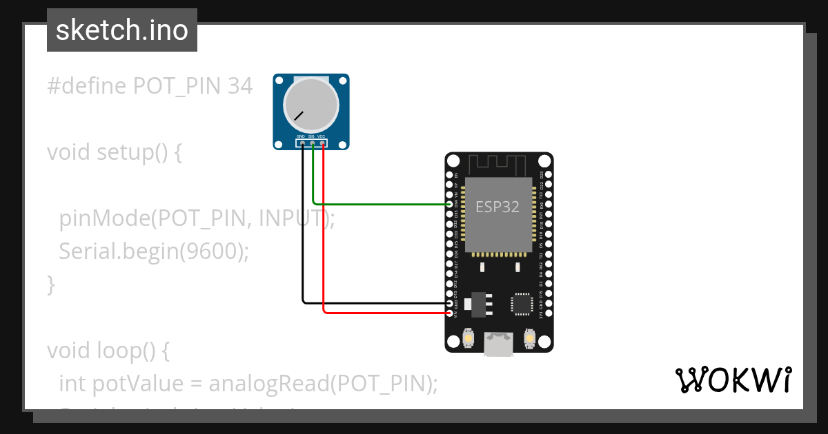 potentiometer.ino - Wokwi ESP32, STM32, Arduino Simulator potentiometer.ino - Wokwi ESP32, STM32, Arduino Simulator