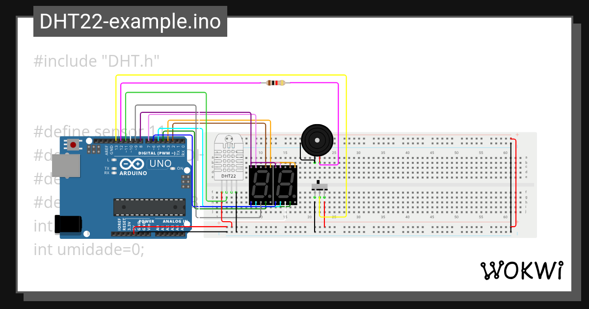sensor de temperatura com alarme - Wokwi ESP32, STM32, Arduino Simulator