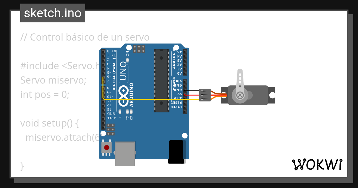 Control de un servo - Wokwi ESP32, STM32, Arduino Simulator Control de un servo - Wokwi ESP32, STM32, Arduino Simulator