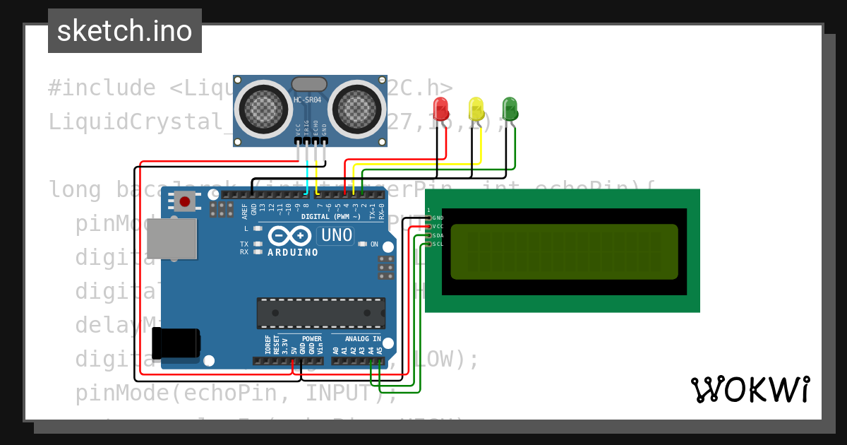 Sensor Jarak Wokwi Esp32 Stm32 Arduino Simulator
