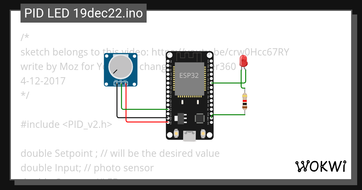 PID LED 19dec22.ino - Wokwi ESP32, STM32, Arduino Simulator