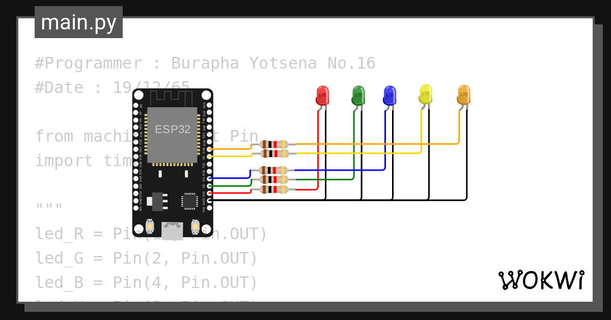 Blink5led1forloop Wokwi Esp32 Stm32 Arduino Simulator 7450