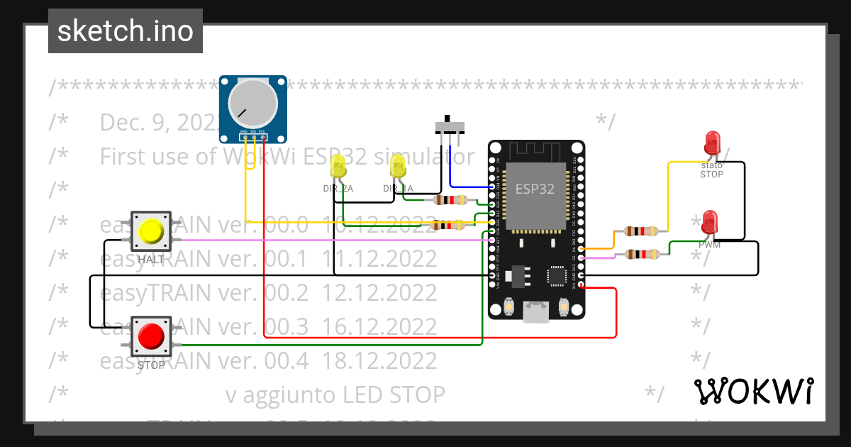 easyTRAIN 00_5 - Wokwi ESP32, STM32, Arduino Simulator