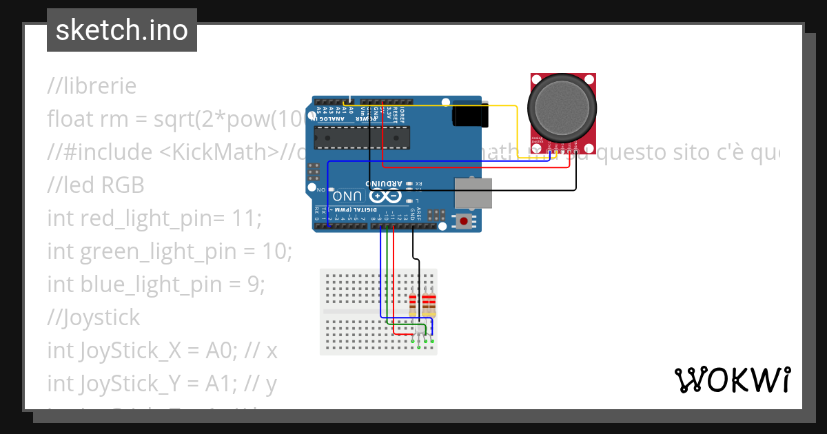RGB led and joystick 1 - Wokwi ESP32, STM32, Arduino Simulator
