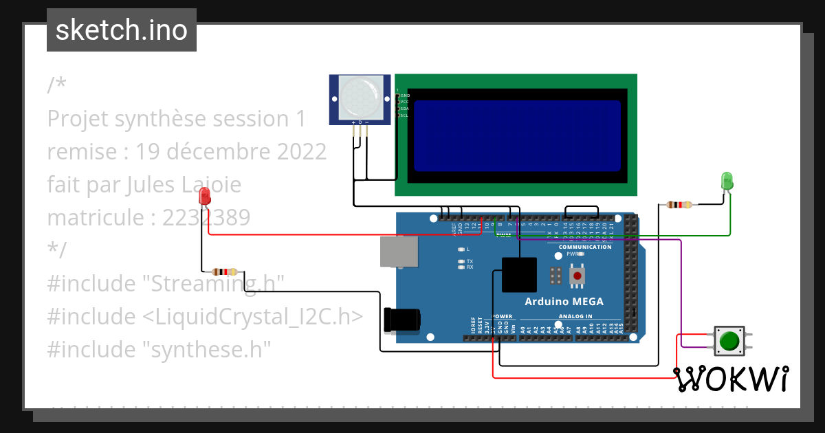 Examen synthese - Wokwi Arduino and ESP32 Simulator