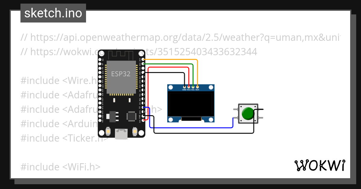 Weather Station.ino - Wokwi Arduino and ESP32 Simulator