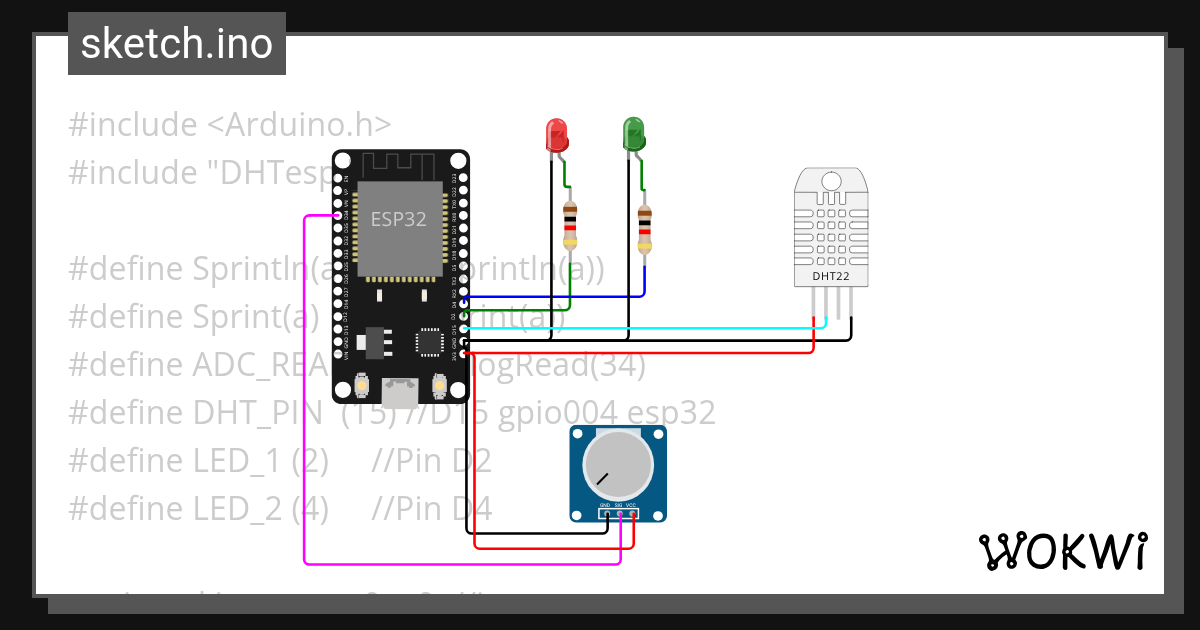 Ex10_ControlTaskLED&DHT22 - Wokwi ESP32, STM32, Arduino Simulator