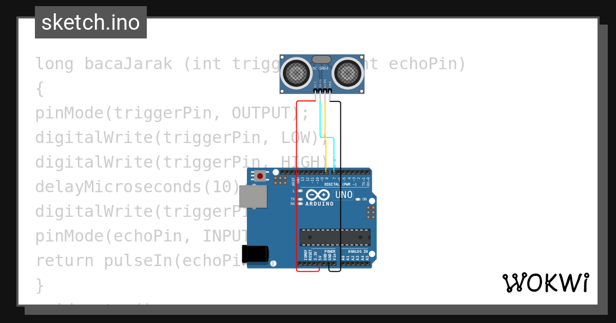 Menampilkan Jarak Serial Monitor Wokwi Esp32 Stm32 Arduino Simulator Nbkomputer