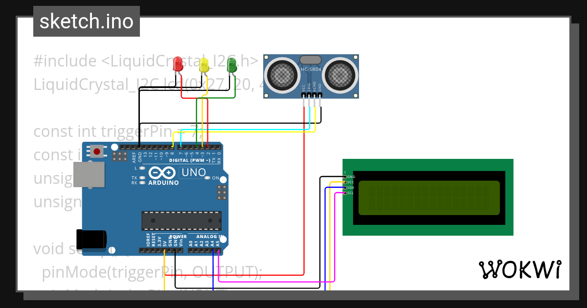 09 Sensor Jarak Wokwi Esp32 Stm32 Arduino Simulator