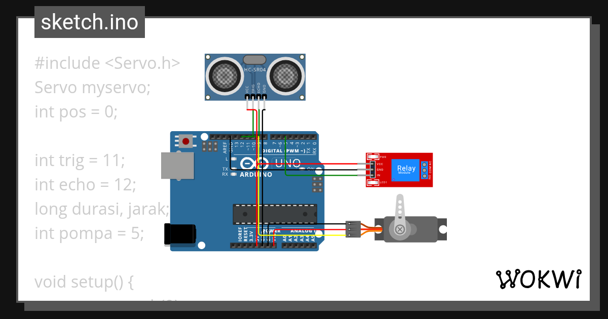Alat Cuci tangan Otomatis.ino - Wokwi ESP32, STM32, Arduino Simulator