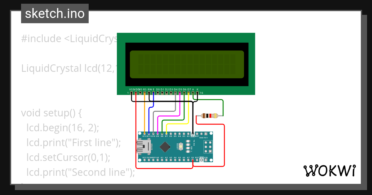 LCD1602 - Wokwi ESP32, STM32, Arduino Simulator LCD1602 - Wokwi ESP32, STM32, Arduino Simulator