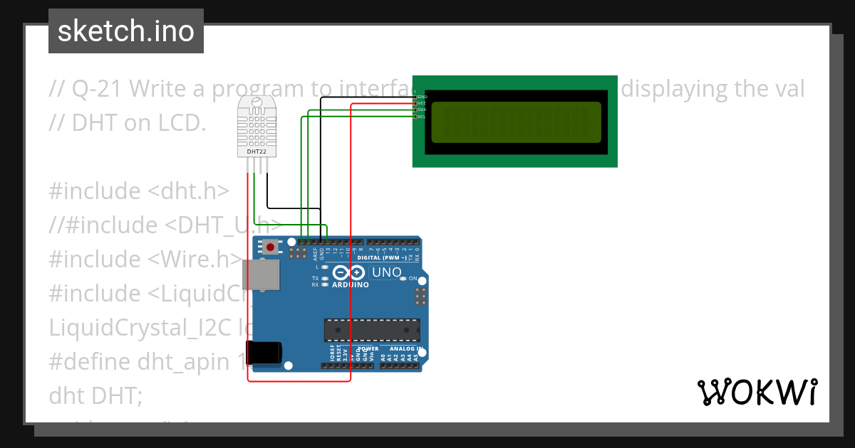 program 21 nielet pdf lcd with dht22.ino - Wokwi ESP32, STM32, Arduino Simulator