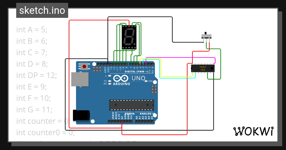 Timer Dengan Switch Wokwi Esp32 Stm32 Arduino Simulator