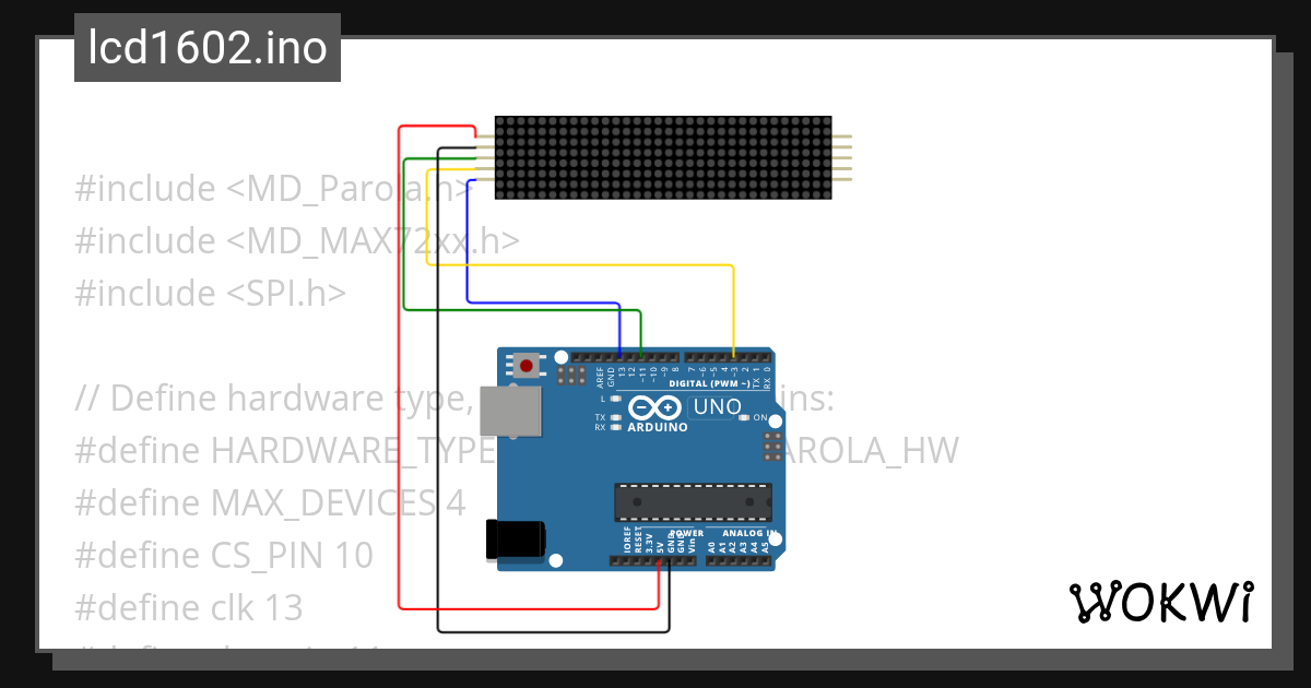lcd1602.ino - Wokwi ESP32, STM32, Arduino Simulator
