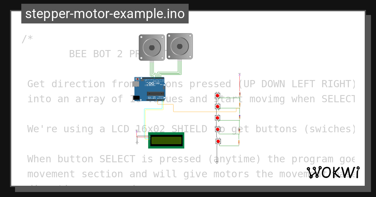 2 Stepper Robot 01 Wokwi Esp32 Stm32 Arduino Simulator 1697