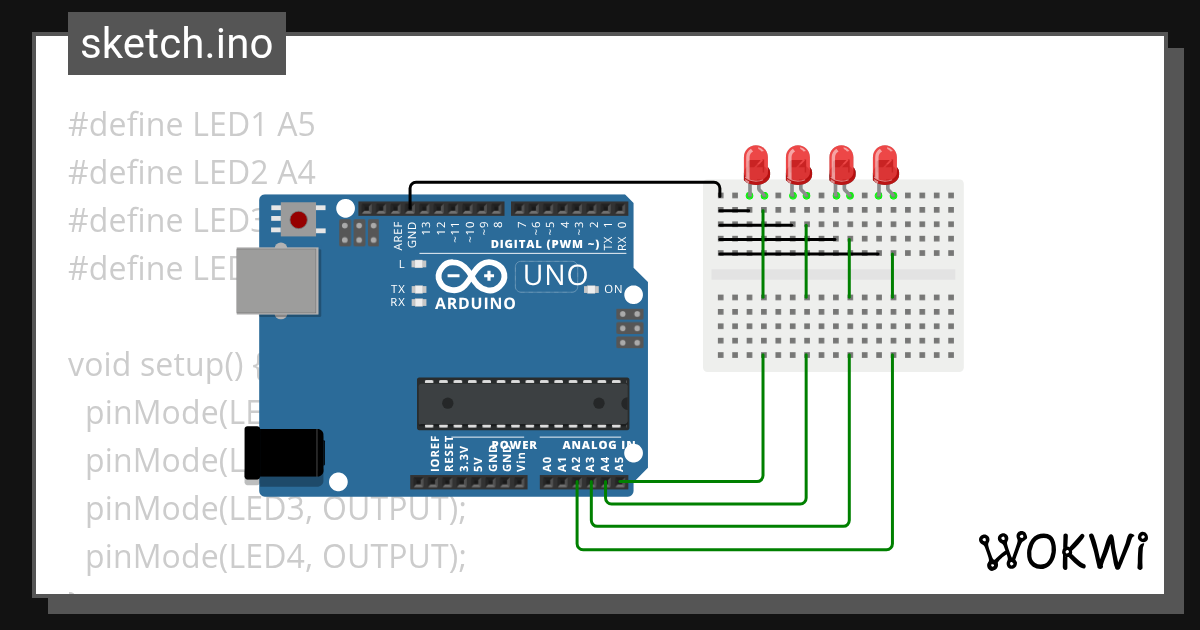 LED BERJALAN, MOH ASWIN TAMPI - Wokwi ESP32, STM32, Arduino Simulator