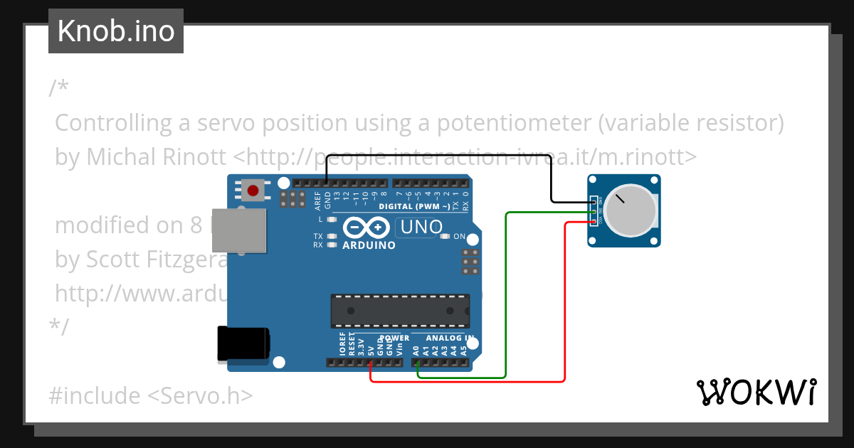 Knob.ino - Wokwi ESP32, STM32, Arduino Simulator