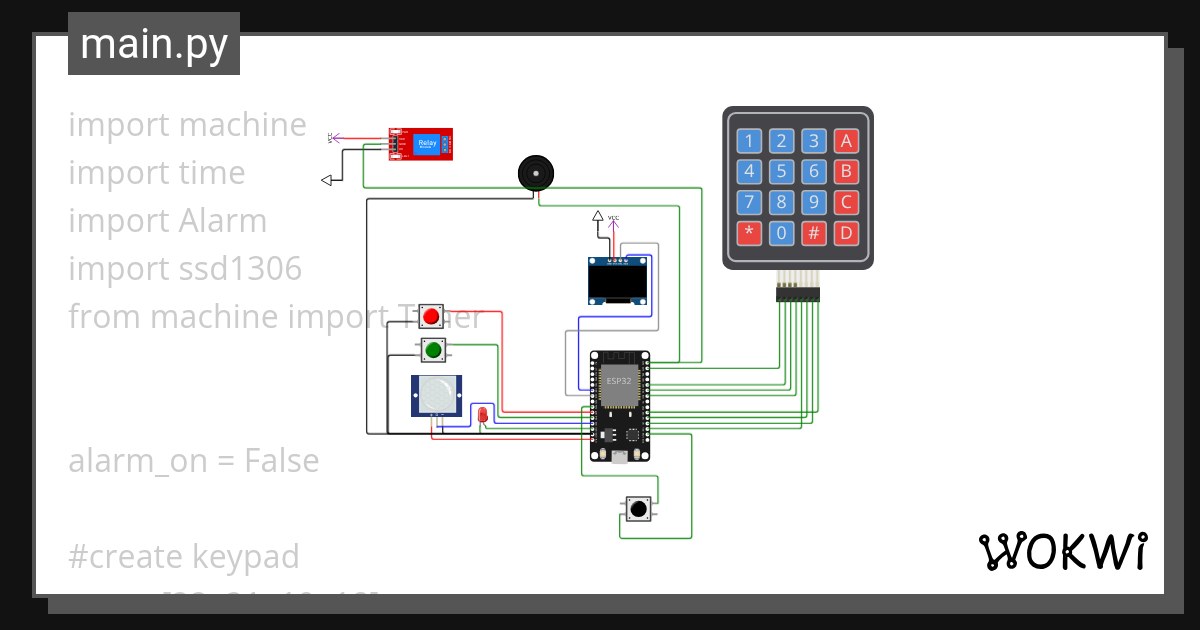 Alarm with zones copy - Wokwi ESP32, STM32, Arduino Simulator