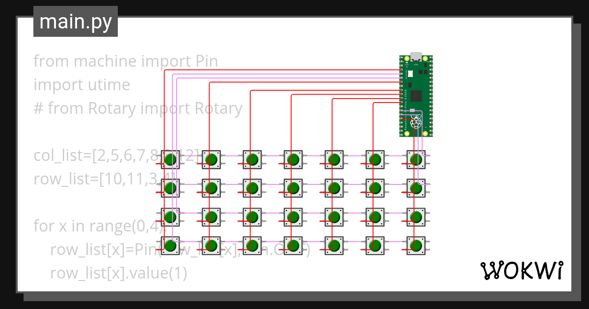 pico_4x7_key-matrix - Wokwi ESP32, STM32, Arduino Simulator